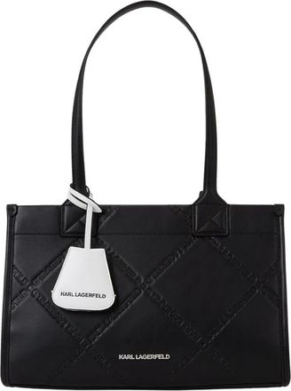 Karl Lagerfeld Femme, Sacs, Noir, Taille: ONE Size Geometric Logo Shoulder Bag
