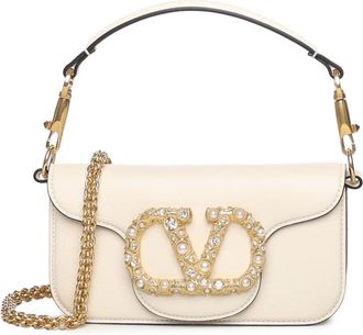 Valentino Garavani Femme, Sacs, Blanc, Taille: ONE Size Loc&ograve; Small Shoulder Bag