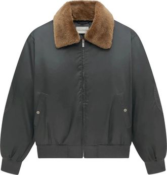 Dr&ocirc;le de Monsieur Bomberjacke mit Pelzkragen - - Jackets - Herren - Grau - S