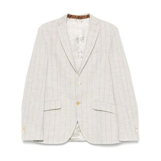 Etro Homme, Vestes, Beige, Taille: L Beige Ray&eacute; Americana Roma Combin&eacute;