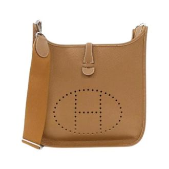 Herm&egrave;s Pre-owned Cuir sacs-ports-paule - Femme - Pre-owned - Brun - Taille: ONE Size