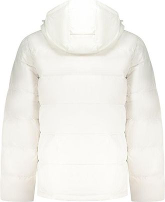 Calvin Klein Recycled Nylon with Removable Hood Down Jacket - White
