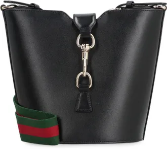 Gucci Womens Mini Bucket Bag Black Leather