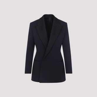 Bottega Veneta Veste de smoking &agrave; col intrecciato