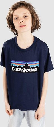 Patagonia P-6 Logo Kids T-Shirt new navy
