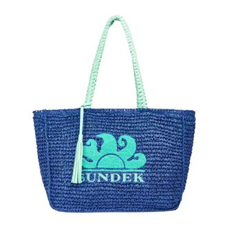 Sundek Homme, Sacs, Bleu, Taille: ONE Size Sac Cabas en Paille