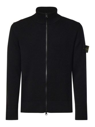 Stone Island Rundhalspullover - Schwarz