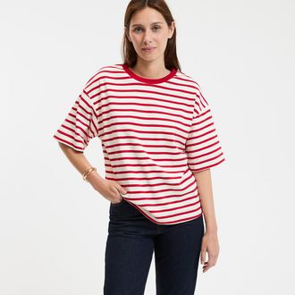 La Redoute Collections T-shirt Ray&eacute; Volume Loose Signature Paul