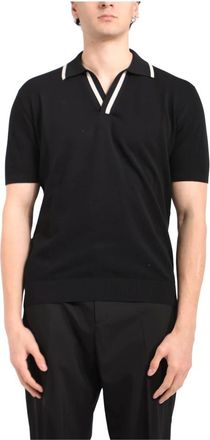 Paolo Pecora Homme, Tops, Noir, Taille: 2XL Polo