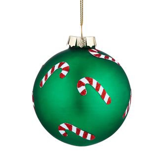 Butlers Kugel Hang ON Candy Canes zum Aufh&auml;ngen 8 cm Glas | Origineller Christbaumschmuck | Fig&uuml;rlicher Baumanh&auml;nger in Klarglas | Weihnachtliche Dekoration f