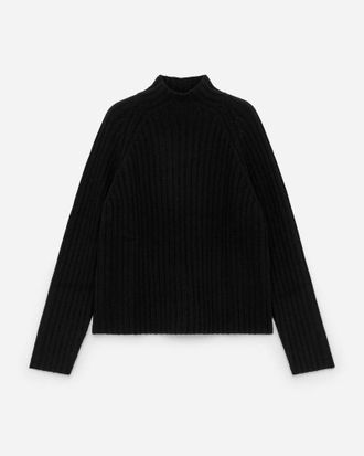 Arket Rippstrickpullover -Schwarz