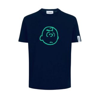Iceberg Charlie Brown Navy Blue T-Shirt - - Tops - Herren - Blau - XS