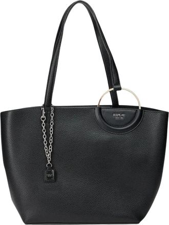 Replay Hammered Synthetic Tote - - Bags - Damen - Schwarzk - ONE SIZE