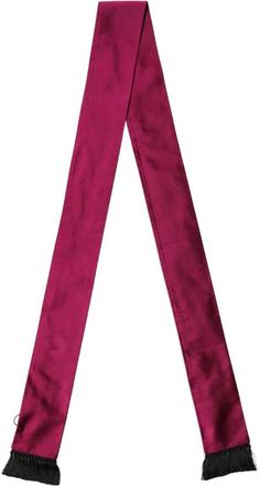 Dolce & Gabbana Homme, Accessoires, Rouge, Taille: ONE Size Foulard en Soie &agrave; Franges