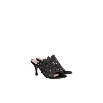 Alberta Ferretti Femme, Chaussures, Noir, Taille: 39 EU Satin Mules