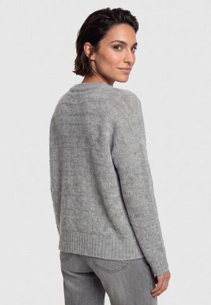 Olsen Strickpullover mit Rundhalsausschnitt und &uuml;berschnittener Schulter
