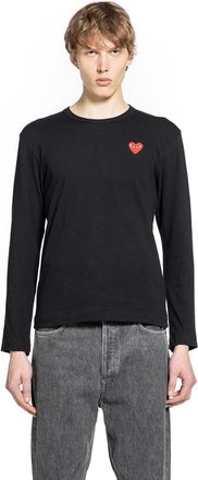 Comme Des Gar&ccedil;ons Heart Cotton Long Sleeve T-Shirt