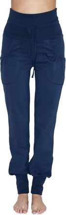 Leela Cotton Damen Yoga-Hose Bio-Baumwolle/Elasthan, Navy, Gr. S
