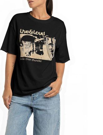 Replay Damen W3134 T-Shirt, 098 Black, X-Large