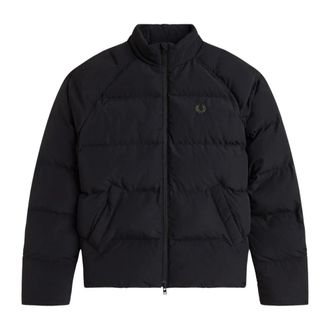 Fred Perry Raglan&auml;rmel Steppjacke - - Jackets - Herren - Schwarzk - M