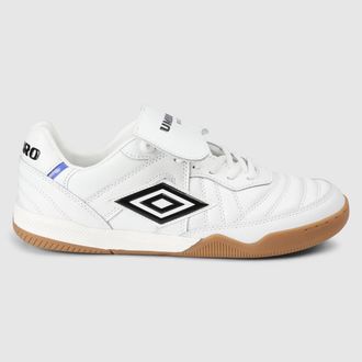 Umbro Speciali Tr Oberteil mit Klappe Sneaker f&uuml;r Herren, Vollnarbenleder (Wei&szlig;/Schwarz/K&ouml;nigsblau)