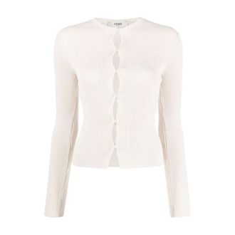 Fendi Damen, Strickwaren, Beige, MGr&ouml;&szlig;e