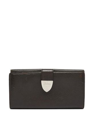 Gucci portefeuille Signoria à rabat - Marron