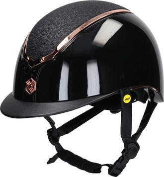 Charles Owen Schutzhelm Charles Owen Kylo Gloss MIPS Schwarz-Gold - Reitkappen - Größe: 56-58