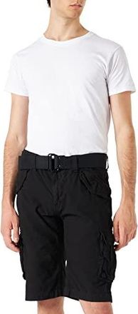 Schott NYC TRBATLE30PKR Shorts-Bermudas Homme, Noir (Black), 34W