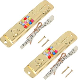 BESPORTBLE 2 S&auml;tze Dekorative Metall Mezuzah mit Authentischer Koscherer Schriftrolle J&uuml;dische T&uuml;rdekoration f&uuml;r Zuhause Schutz und Handgefertigt aus Langlebiger