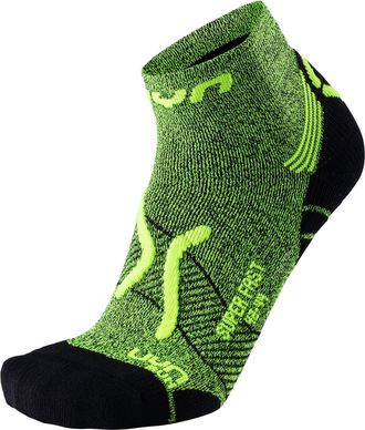 UYN Herren Run Super Fast Socke, Gelb (Yellow Fluo Melange/Black), 41 EU