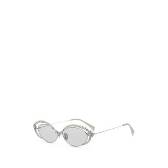 Yvmin Paradise Floral-detail Oval-frame Glasses