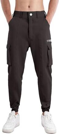 Generic Pantalon de surv&ecirc;tement d&eacute;contract&eacute; et confortable pour homme pour un usage quotidien, d&eacute;tente, cordon de serrage &agrave; la taille, pantalon de surv&ecirc;tement