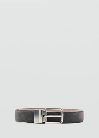 Mango Ceinture cuir daim r&eacute;versible sable - Homme - 100 - MANGO MAN