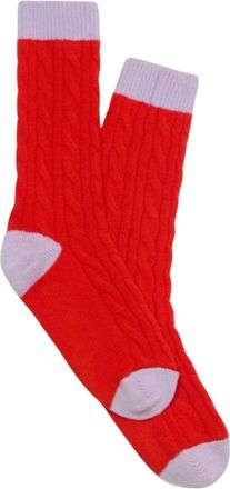 Guest In Residence unisex, Sous-v&ecirc;tements, Rouge, Taille: ONE Size Chaussettes C&acirc;bl&eacute;es en Cachemire