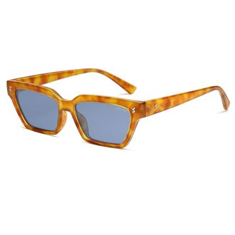 Sojos Trendy polarisierte Katzenauge Sonnenbrille Damen Herren Retro Cat Eye Leichtgewicht Vintage Schürzenjäger Sonnerbrillen mit UV400 Schutz SJ2381