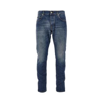 Dolce & Gabbana Regular Fit jeans with logo plate Man 46