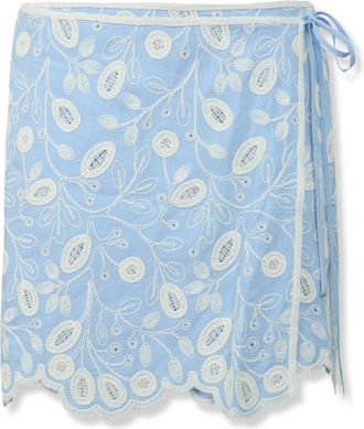 SIMKHAI Femme, Jupes, Bleu, Taille: 42 FR Delaney Mini Skirt