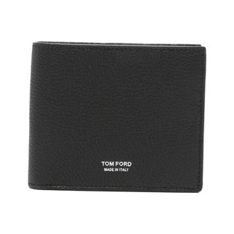 Tom Ford Homme, Accessoires, Noir, Taille: ONE Size Portefeuille Bifold Classique en Cuir Grain&eacute;