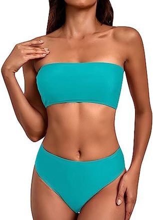Generic Ensemble bikini pour femme &eacute;l&eacute;gant et sexy - Deux pi&egrave;ces - Triangle - Col en V - Maillot de bain push-up - Maillot de bain - Haut de bikini - Soutien 
