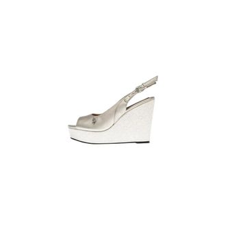 U.S.Polo Association Silberne Keil Espadrilles Elegantes Modell - - Shoes - Damen - Wei&szlig; - 39 EU