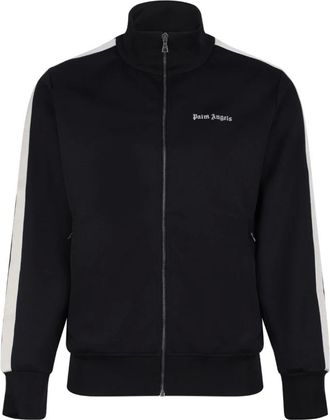Palm Angels Homme, Sweatshirts et sweats &agrave; capuche, Noir, Taille: L Classic Logo Track Jacket