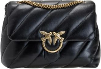 Pinko Pinko, Femme, Sacs, Noir, Taille: ONE Size Big Love Bag Puff Maxi Acolchado