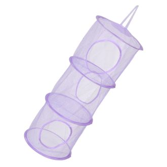 SOLUSTRE Hängender Netz-platzsparer-Organizer Mit Fächern Für Kinderzimmer Spielzeug-aufbewahrungskorb Faltbar Für Kleidung Wäsche Schuhe