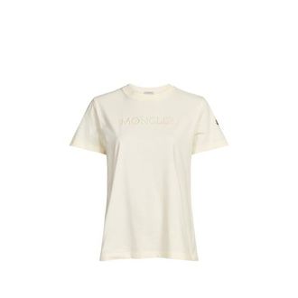 Moncler T-shirt brod&eacute; &agrave; col rond en coton
