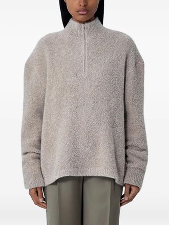 The Row Lethara half-zip sweater - Nude