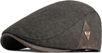 Generic B&eacute;ret casquette homme femme automne hiver chapeau plate vintage artiste peintre b&eacute;ret Pour lautomne et lhiver(Coffee)