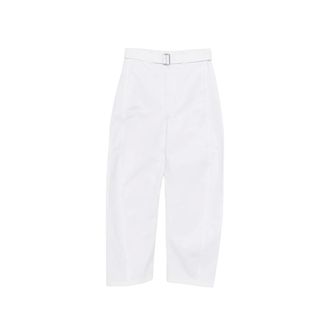 Christophe Lemaire Femme, Pantalons, Blanc, Taille: 38 FR Twisted Belted Pantalons
