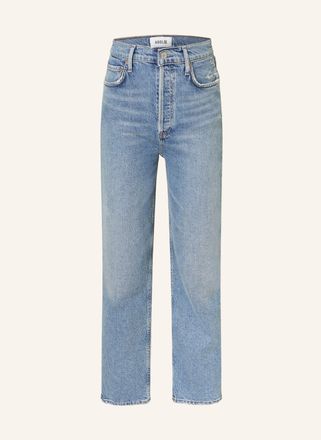 A Gold E Agolde Cropped Jeans 90s blau
