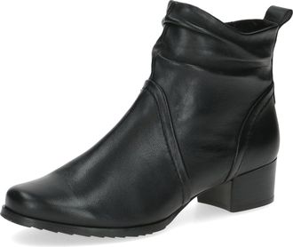 Caprice Caprice Comfort Damen Stiefeletten aus Leder Mehrweite H, Schwarz (Black Nappa), 38.5 EU
